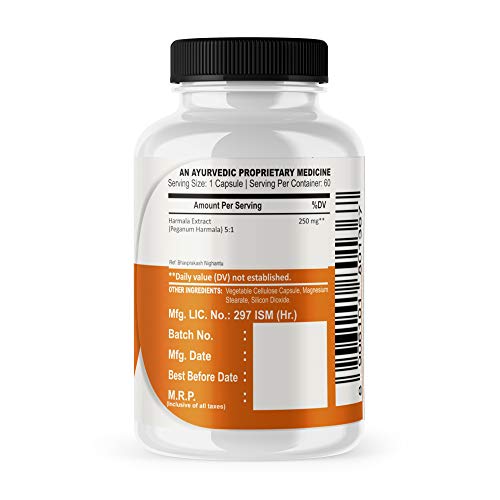 Harmala Extract for Skin, Nails and Hairs 250 mg Capsules for Healthy ...