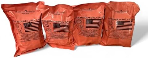 Amazon.com: MRE HUMANITARIAN DAILY RATION HDR - 4 PACK RANDOM MENU - US ...