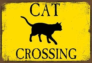 Slow Down Sign, Cat Crossing Yard Signs for Home Farm Decor, Outdoor ...