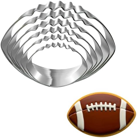 Amazon.com: Football Cookie Cutter Set Large - 5 Inch, 4 Inch, 3 Inch ...