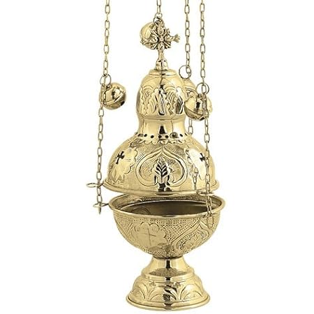 Amazon.com: Brass Christian Church Liturgy Thurible Incense Burner ...
