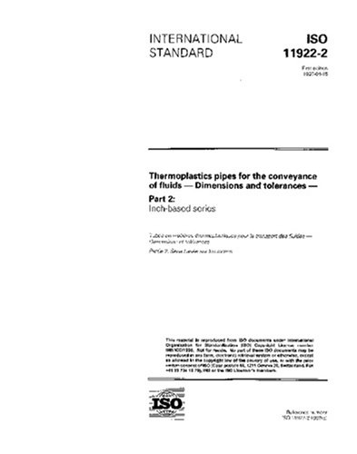 ISO 11922-2:1997, Thermoplastics pipes for the conveyance of fluids ...