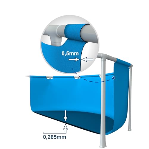 Intex 28205 Swimming Pool Metal Frame, 244 X 51 Cm, Blue - Yorkshire ...