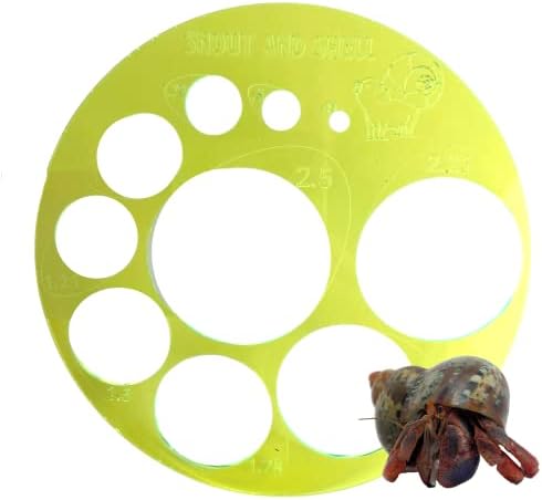 Amazon.com : Snout and Shell - Hermit Crab Shell Size Gauge with 10 ...