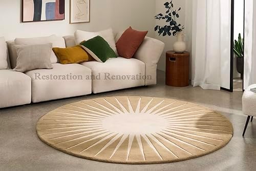 Amazon.com: Restoration and Renovation Modern Round Area Rug – Hand ...