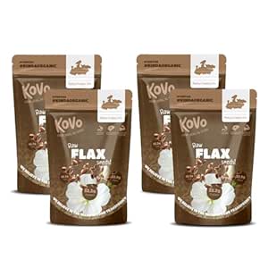KOVO Flax Seeds Raw & Natural Resealable, Rich in Omega-3 & Fiber, Supports Digestion & Gut ...