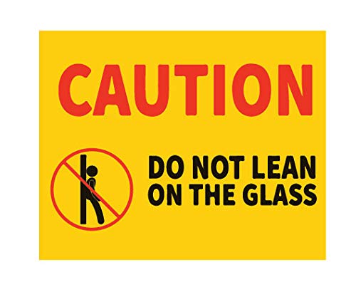 VVWV Caution Do Not Lean On The Door Sign Sticker for Public Private ...