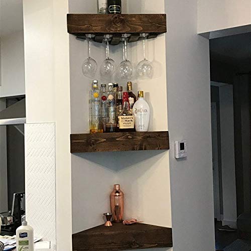 vm decor sheesham Wood Wine Rack, Wine Rack, Corner Wine Rack, Floating ...