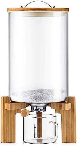Amazon.com: Zhehao 2 Pcs Glass Rice Dispenser 5L Flour Cereal Rice ...