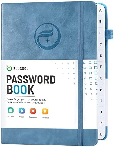 Password Book with Alphabetical Tabs, Hardcover Password Keeper ...