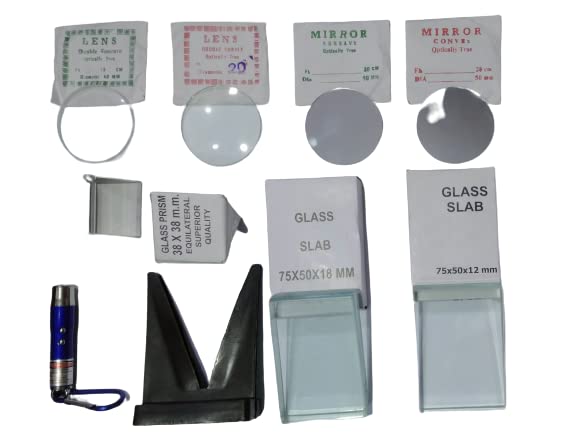 Buy Amtrox Optical Lens Set of 9 Material in Kit for Science Projects ...