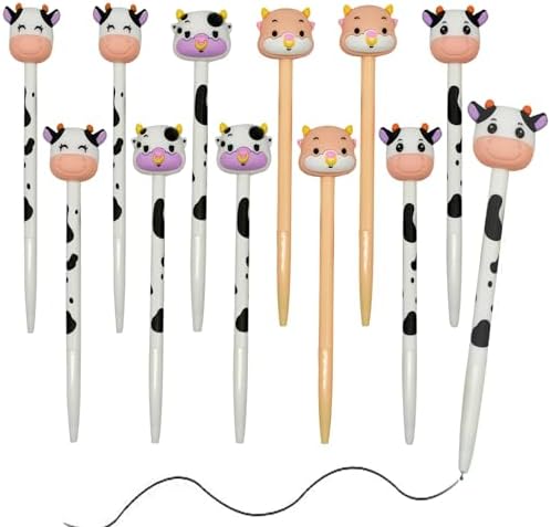 Amazon.com: Lopenle 24PCS Novelty Cow Pens Cartoon Cow Writing Pens ...