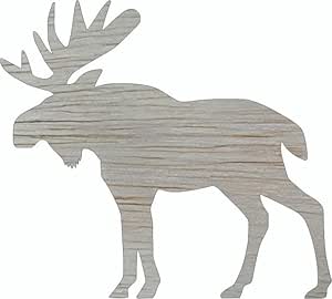 Amazon.com: Moose Animal Wood 4" Shape, Unfinished Real Wooden Cutout