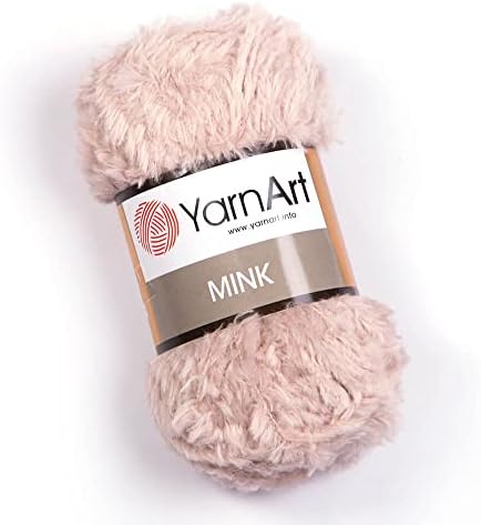 Amazon.com: Yarnart Mink Fur, 50 gr Soft Chunky Fluffy Faux Fuzzy ...