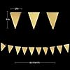 Amazon.com: 40Ft Gold Party Decoration Triangle Flag Banner Double ...