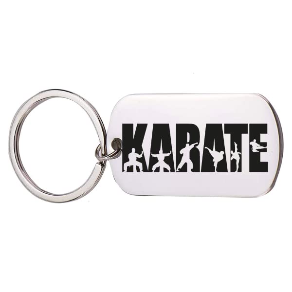 Amazon.com: Sportybella Karate Keychain - Stainless Steel Martial Arts ...