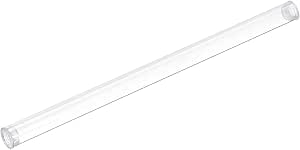 PATIKIL Clear Rigid Tube Round Plastic Tubing with End Caps ...