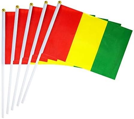 Amazon.com: 25 Pack Hand Held Small Mini Flag Guinea Guineans Flag ...