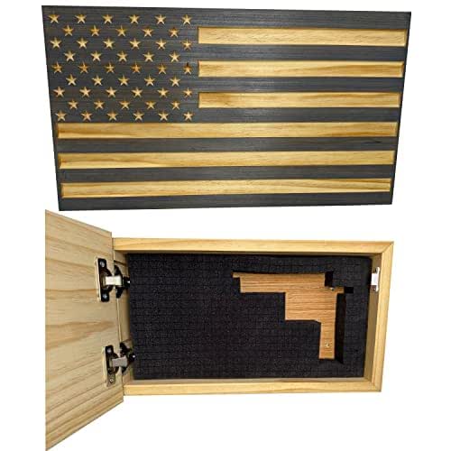 Amazon.com: Carved American Flag Hidden Gun Storage Safe - American ...