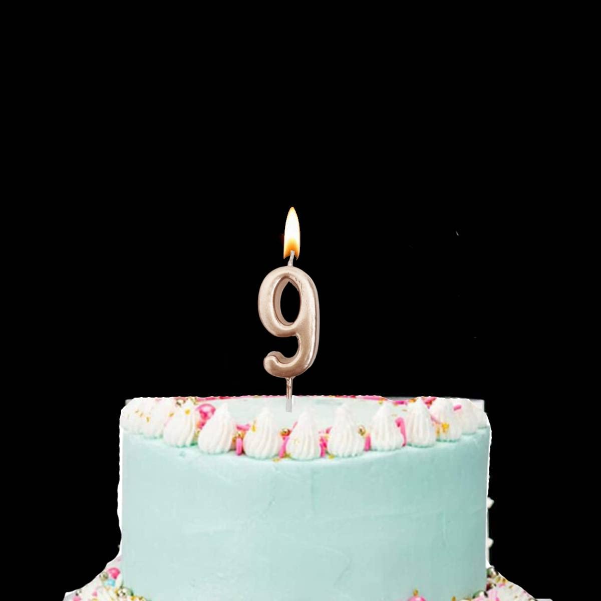 Snapklik.com : Happy 9th Birthday Cake Topper, Rose Gold 9th Birthday ...