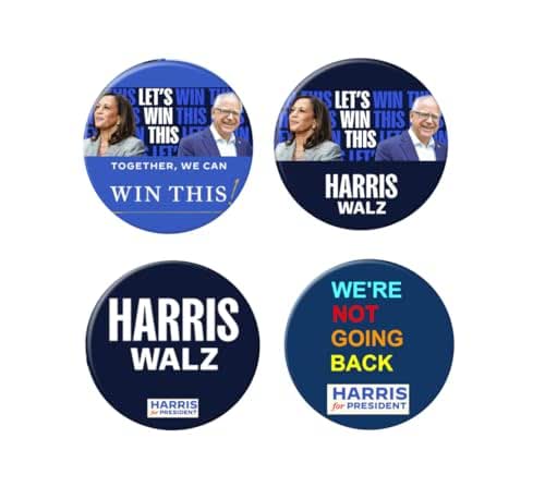 Amazon.com: Harris Walz 2024 pins - Kamala Harris - Tim Walz Collector ...