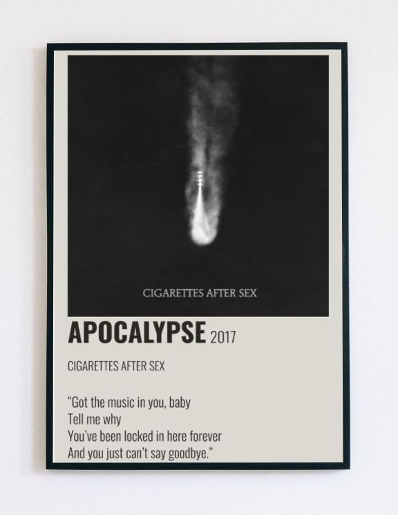 LAMIFRAME Cigarette After Sex Apocalypse Music Poster, Wall Decoration ...