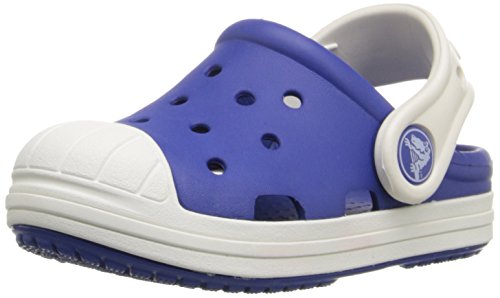 Buy crocs Kids Unisex Bump It Cerulean Blue and Oyster Clogs and Mules ...