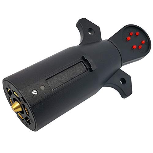 NEW SUN Heavy Duty 7-Way Trailer Light Circuit Connector Tester w/LED 7 ...