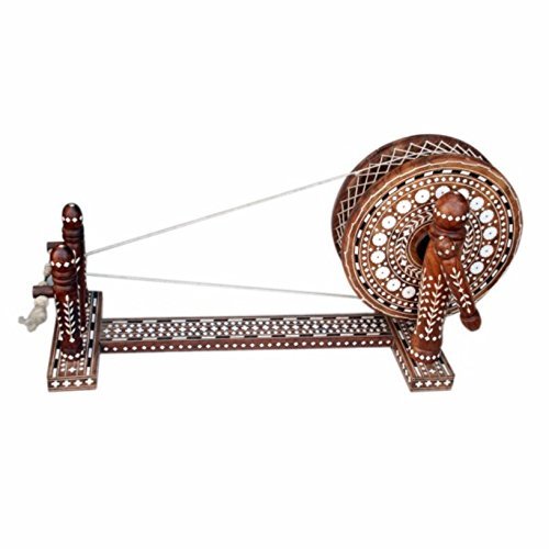 Craftatoz A to Z Wooden Gandhiji Charkha (Brown, Large) : Amazon.in ...