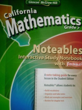 California Mathematics Grade 7 Noteables Interactive Study Notebook with Foldables: Zike, Dinah ...