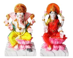 House of Raangan Laxmi Ji Ganesh Ji God Idol for Pooja, Gifting,Diwali ...