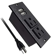 Amazon.com: Pop Up Power Strip with USB C Ports, Recessed Power Grommet ...