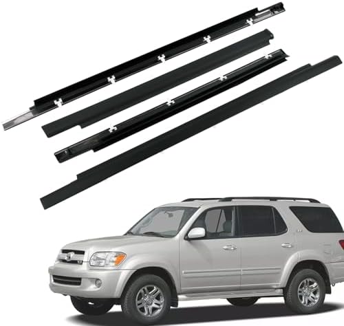 Amazon.com: Flynsu Front & Rear Weatherstrip Door Window Molding Trim ...