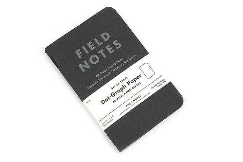 Field Notes Pitch Black Edition, 3-Pack Dot-Grid Memo Notebooks by ...