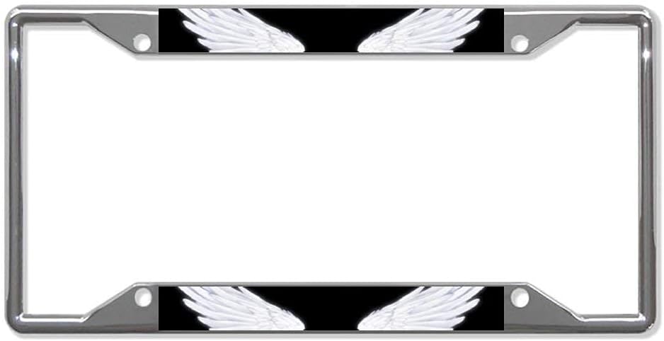 Amazon.com: White Angel Wings Car License Plate Frames - Aluminum Metal ...