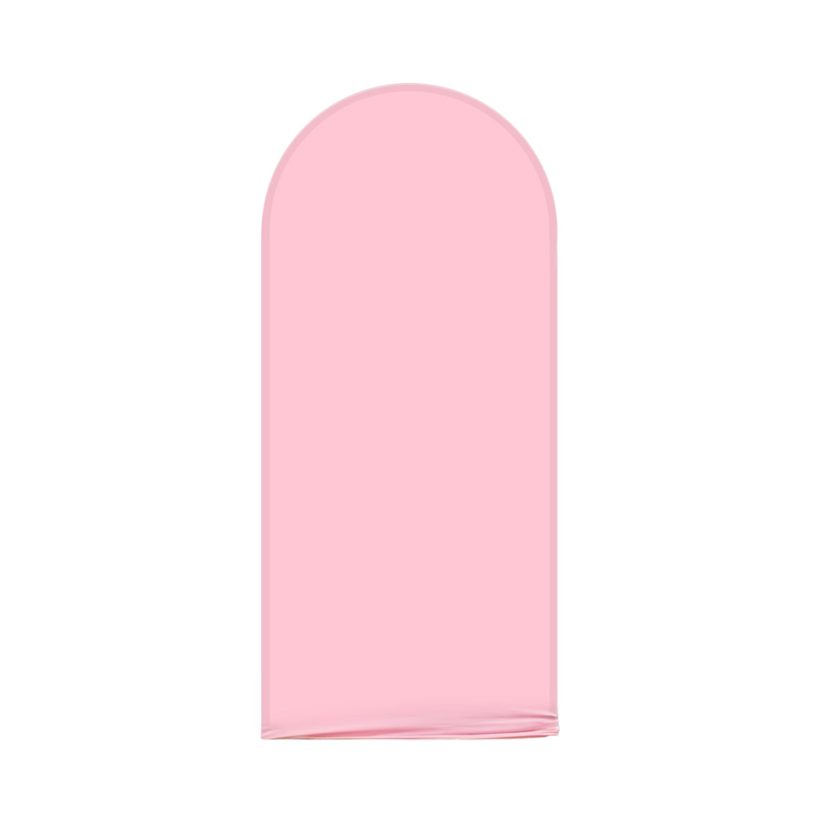 AIBIIN 2x5ft Solid Pink Color Arch Shape Backdrop Round Top Backdrop ...