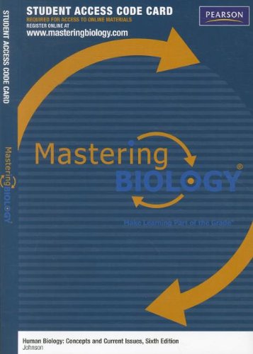 MasteringBiology - Standalone Access Card - for Human Biology:Concepts ...