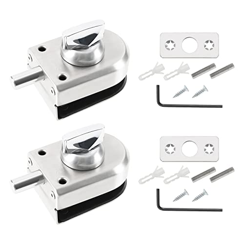 eMagTech 2PCS Glass Door Lock 304 Stainless Steel Floor Latch Bolt ...