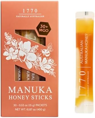 Amazon.com : 1770 Naturally Australian 30+ MGO Manuka Honey Sticks, 30 ...