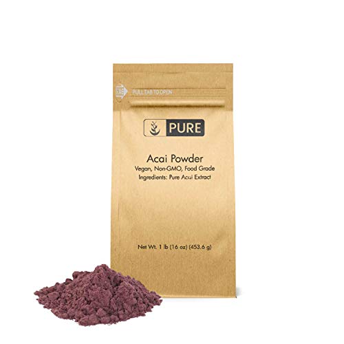 Acai Berry Powder (1 lb.) by Pure Organic Ingredients, Superfood ...