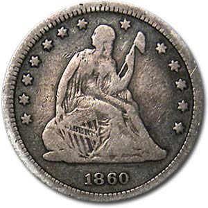 1860 Liberty Seated Quarter VG Quarter Very Good at Amazon's ...