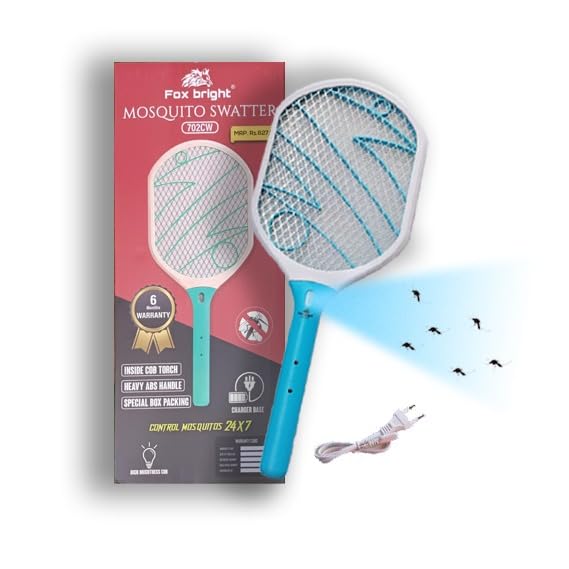 Mosquito Bat(1800 MAH) Battery with LED Fox Bright. : Amazon.in: Garden ...