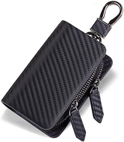 Amazon.com: Buffway Car Key case,Genuine Leather Car Key Chain Keychain ...