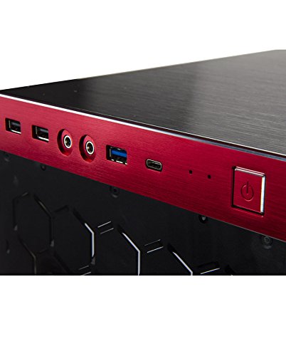 InWin 805 Red Tempered Glass Compact ATX Mid-Tower Computer Case (CF05)