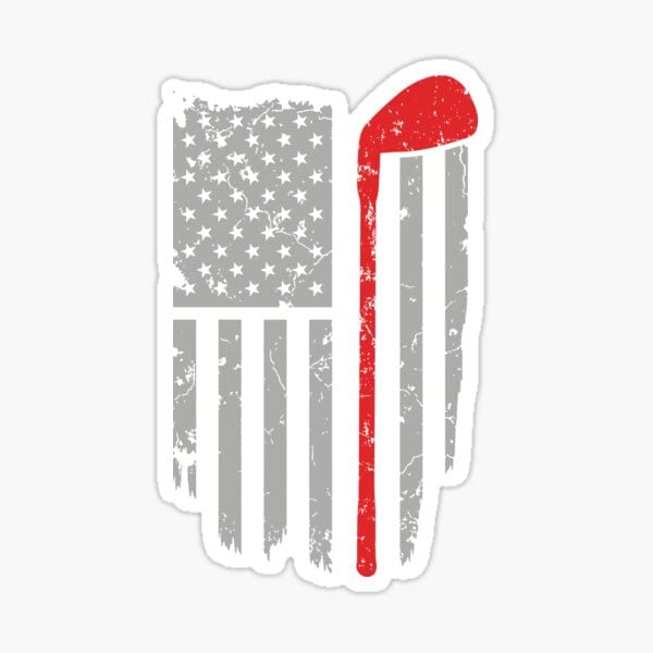 Amazon.com - US American Flag Golf Sticker | Vinyl | Decal for Car ...