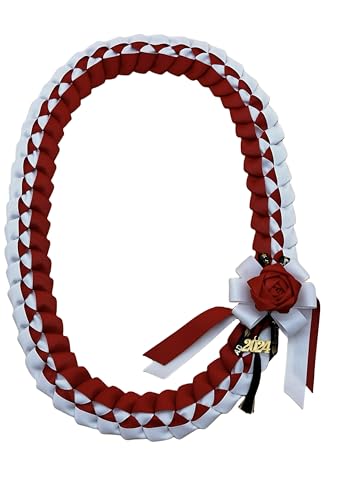 Amazon.com: Handmade Grosgrain Ribbon Lei with Multiple School Color ...