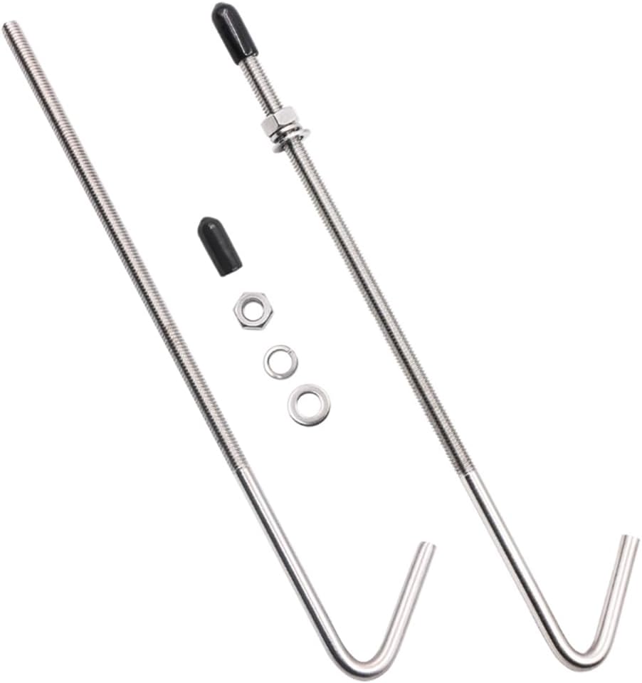 Amazon.com: 8 Inch 304 Stainless Steel J Hook Battery Hold Down Bolts ...