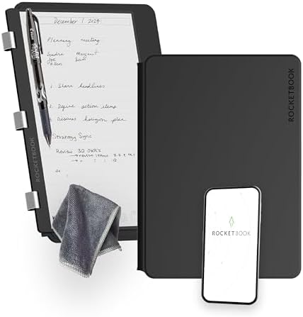 Rocketbook Pro 2.0 Reusable Digital Notebook - Smart Notepad - Black ...