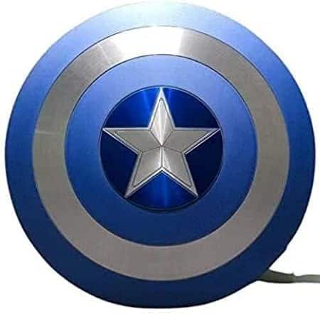 Amazon.com: Blue Captain Shield, Round America Shield With Leather Grip ...