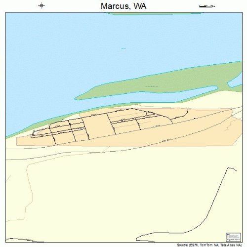 Amazon.com: Large Street & Road Map of Marcus, Washington WA - Printed ...